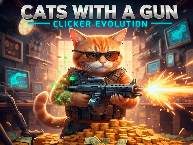 Cats with a Gun Clicker Evolution 🕹️ العب عبر الإنترنت على SGameS